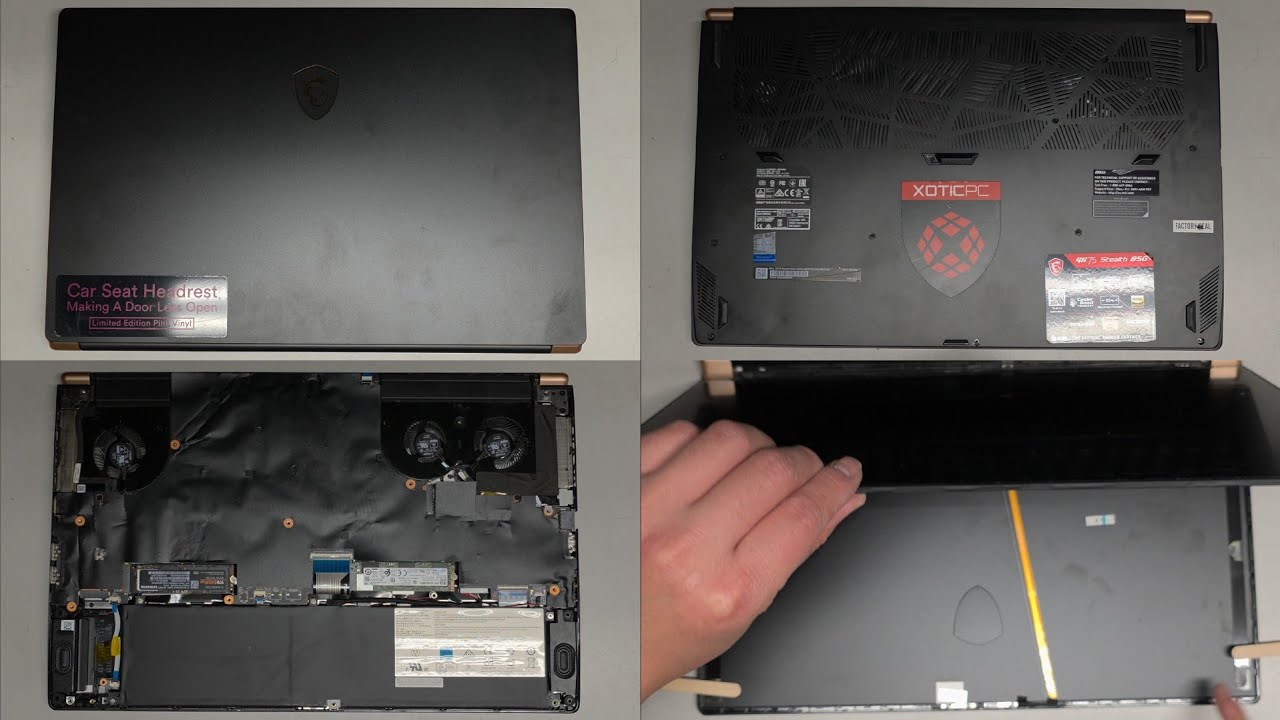MSI GS75 Stealth 8SG 8SG-202US Disassembly SSD Hard Drive Upgrade LCD ...