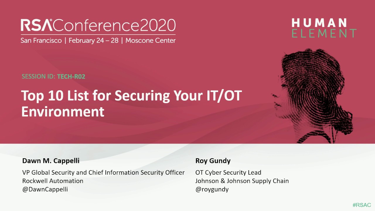 Top 10 List for Securing Your IT/OT Environment - YouTube