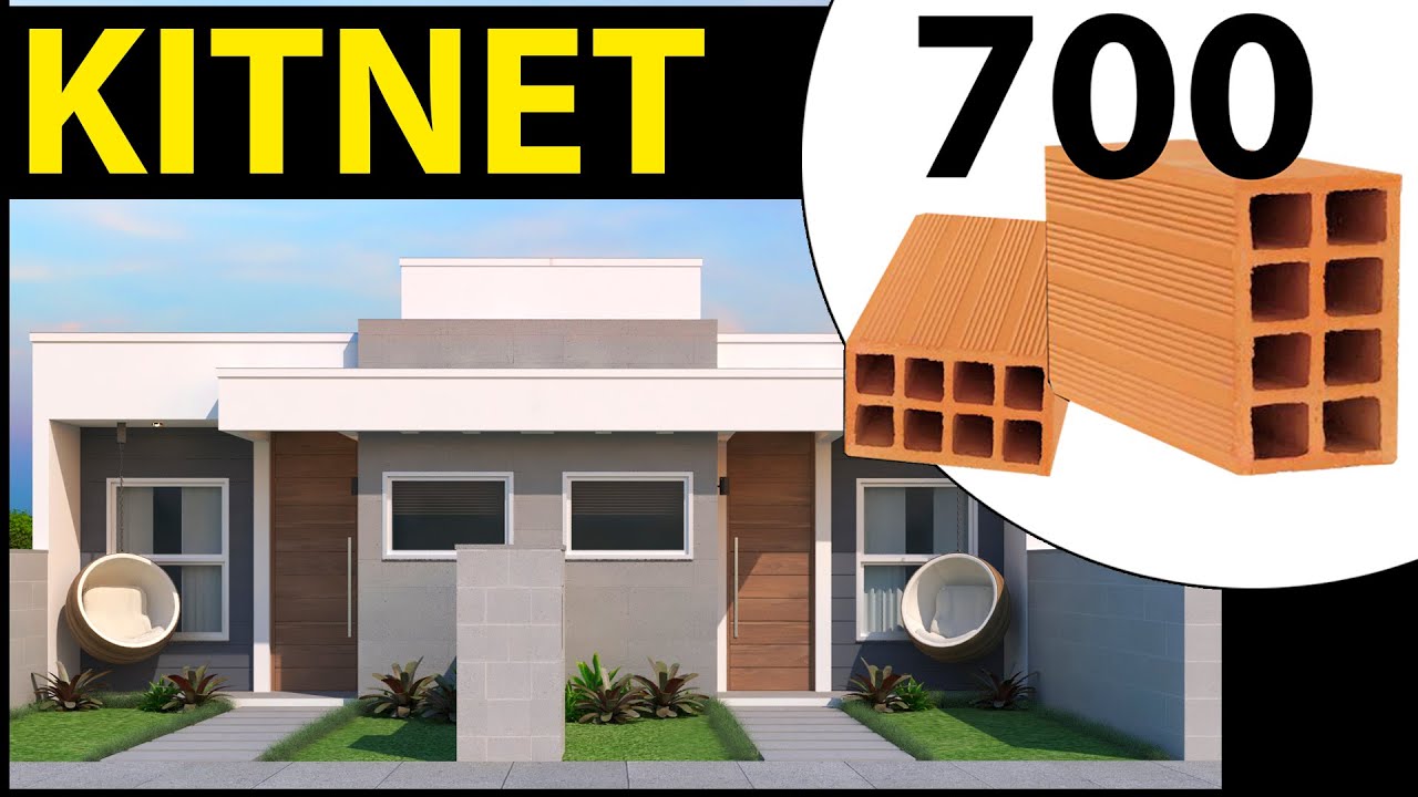 Como Fazer ( KITNET PEQUENA E MODERNA 25M² ) estilo MINI CASA - YouTube