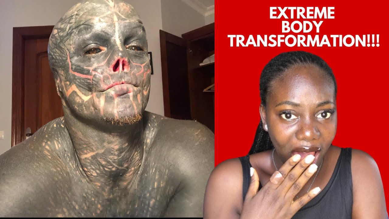 EXTREME body transformation!!! (The black alien project) - YouTube