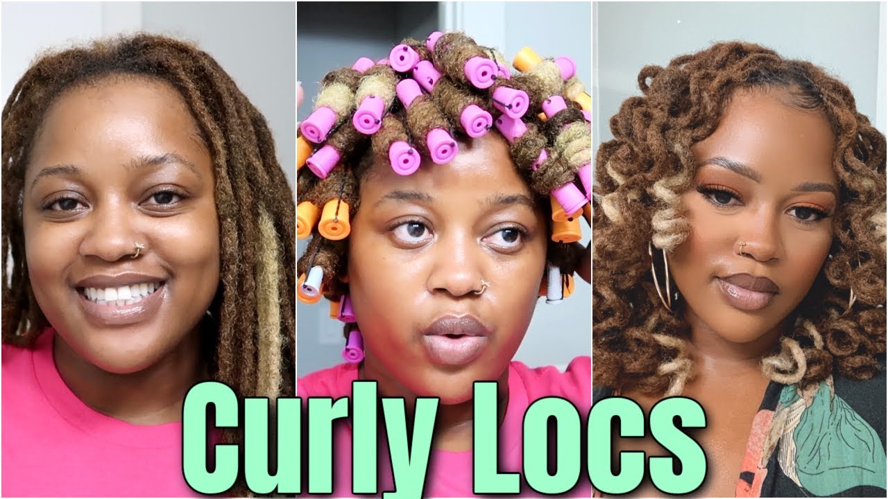 PERM RODS ON LOCS :: CURLY LOCS :: LOC STYLES - YouTube