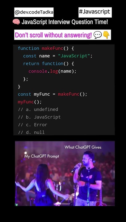 Can You Guess the Output? 💭 Comment Below! #javascript #coding #interview #closures #code #web ...