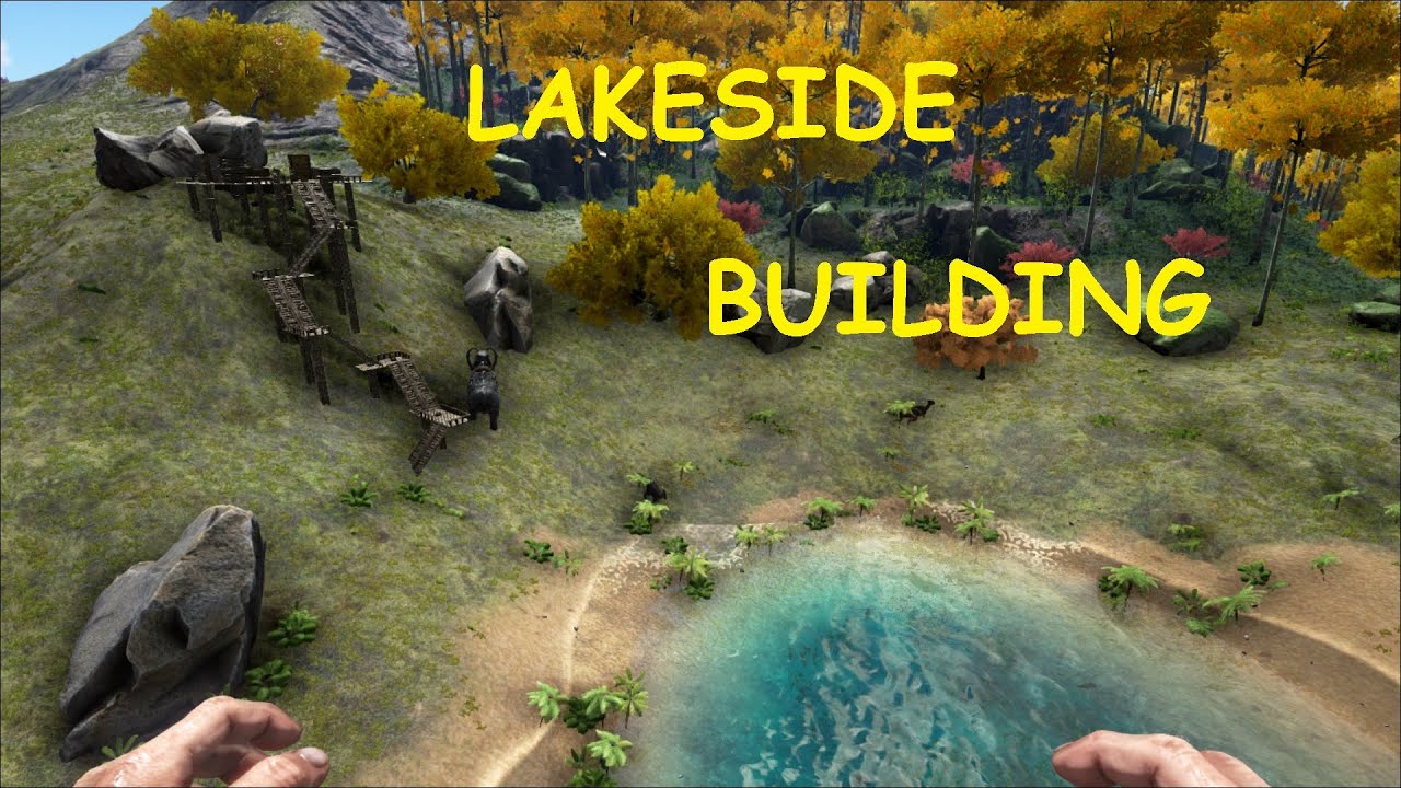 Ark Survival Evolved Ep 66 LAKESIDE CABIN WITH A VIEW! - YouTube