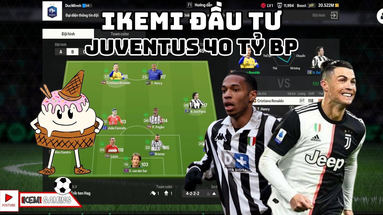 (FCO) IKEMI Đầu Tư: 40 Tỷ BP Xây Juventus "Ngon - Bổ - Rẻ" Với Cặp Đôi Henry x CR7 - YouTube