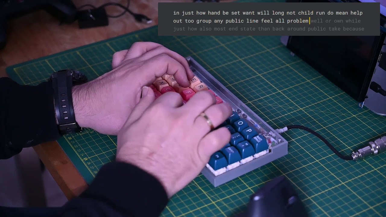 Plaid Keyboard with 3D printed case - YouTube