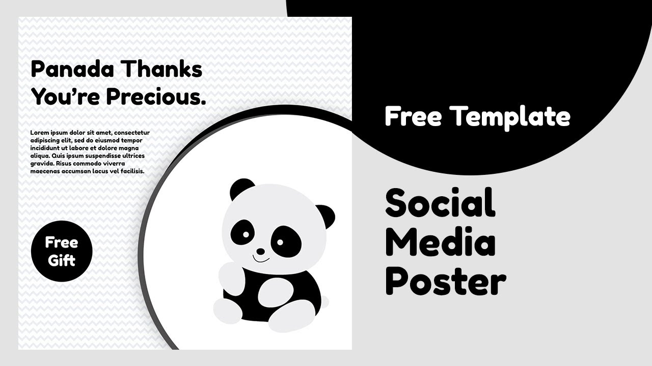 The sample poster panda Photoshop Tutorials - YouTube