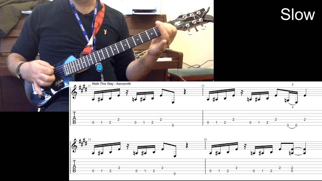 How to play " Walk This Way" Main riff - YouTube