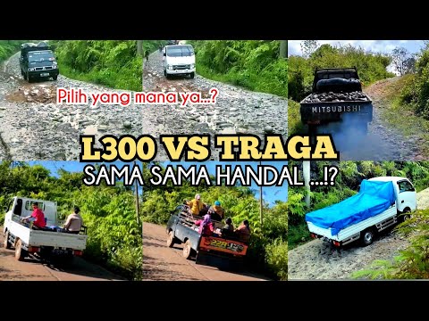 Mitsubishi L300 vs Isuzu Traga in various Medan