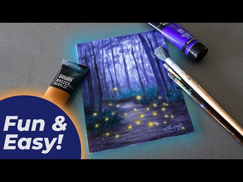 How To Paint Fireflies Acrylic