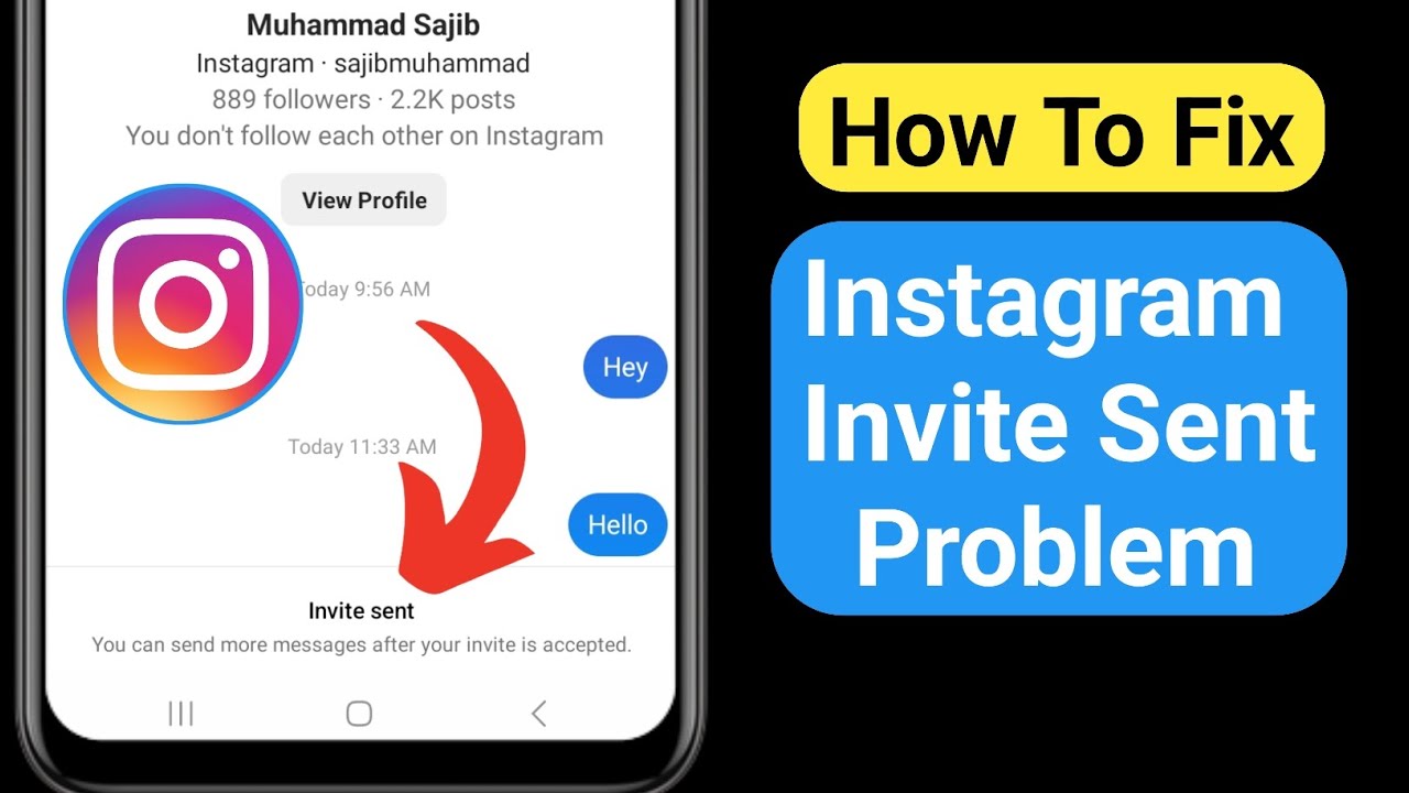 How To Fix Instagram Invite Sent Problem | instagram invite to chat ...