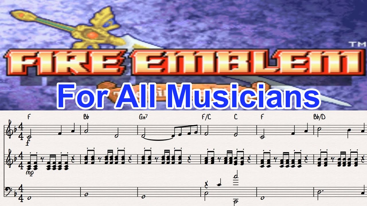 Main Theme (from Fire Emblem The Sword Of Seal) - Sheet Music - YouTube