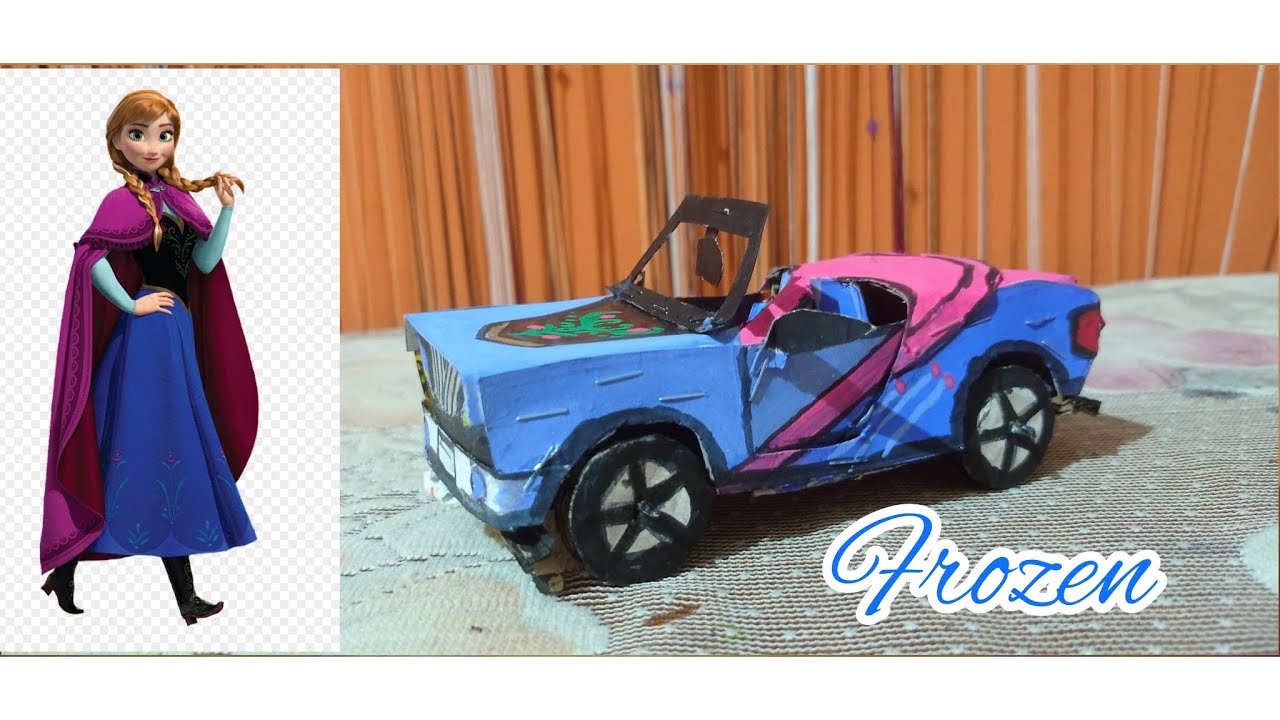 #how to make for cardboard #frozen car#frozen song - YouTube