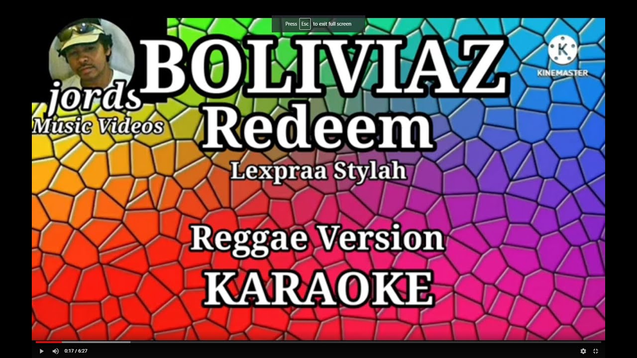 Boliviaz Redeem - Lexpraa Stylah || Karaoke Reggae version || Bagani ...