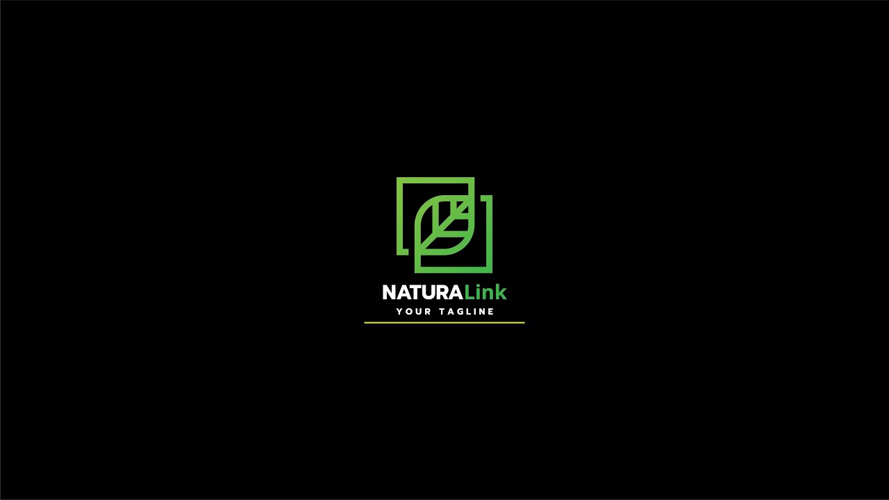Adobe Illustrator - Tutorial Mendesain Logo : NATURALINK - YouTube