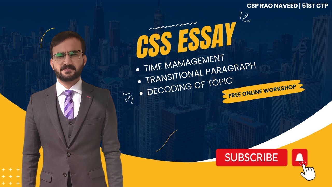 CSS ESSAY | Time Management | Length | Transitional paragraph | Decoding the Topic - YouTube
