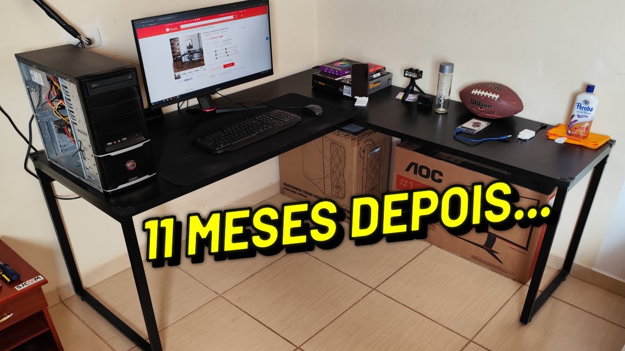 MESA KUADRA EM L DIRETOR APÓS 11 MESES DE USO - YouTube