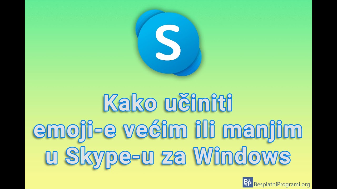 Kako učiniti emoji-e većim ili manjim u Skype-u za Windows - YouTube