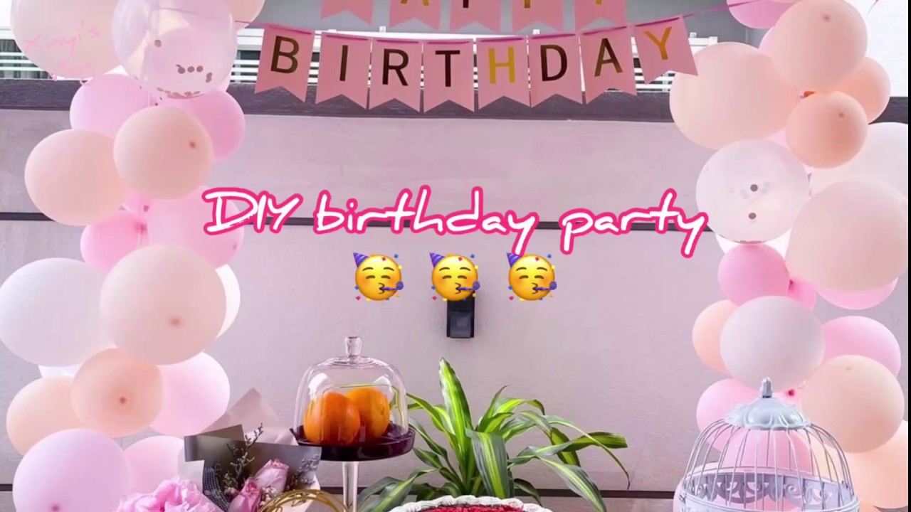 Easy diy surprise birthday party decorations 💓 - YouTube