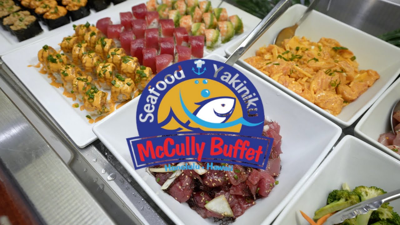 McCully Buffet! All you can eat yakiniku BBQ, sushi and sashimi! - YouTube