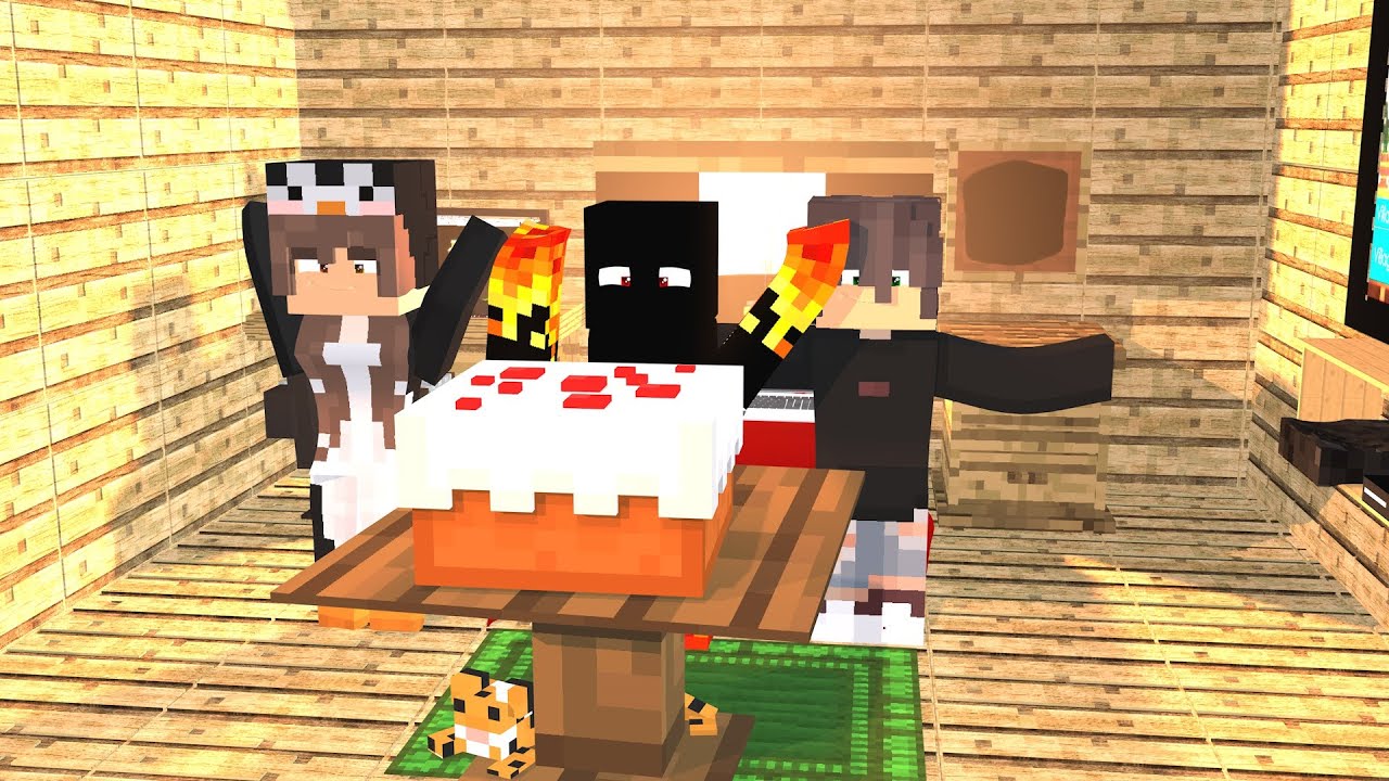 Fui para o aniversario do ATHOS no MINECRAFT - YouTube
