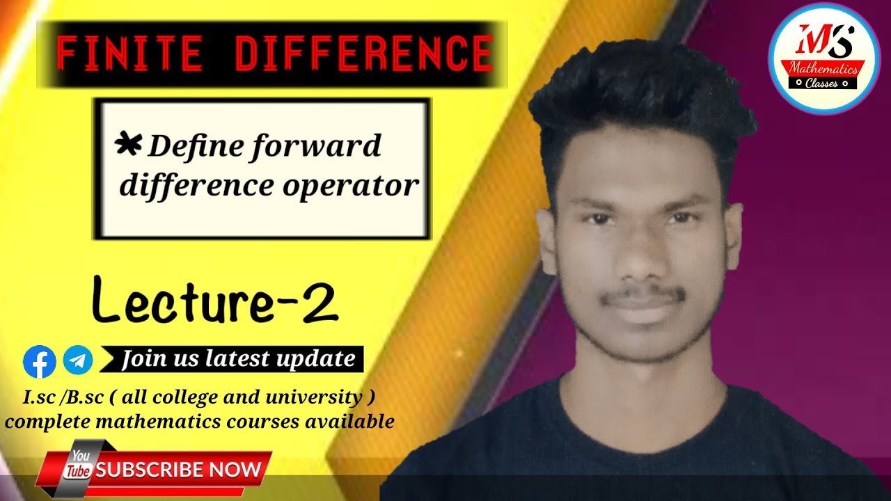 Define forward difference operator ll numerical calculus ll b.sc ...