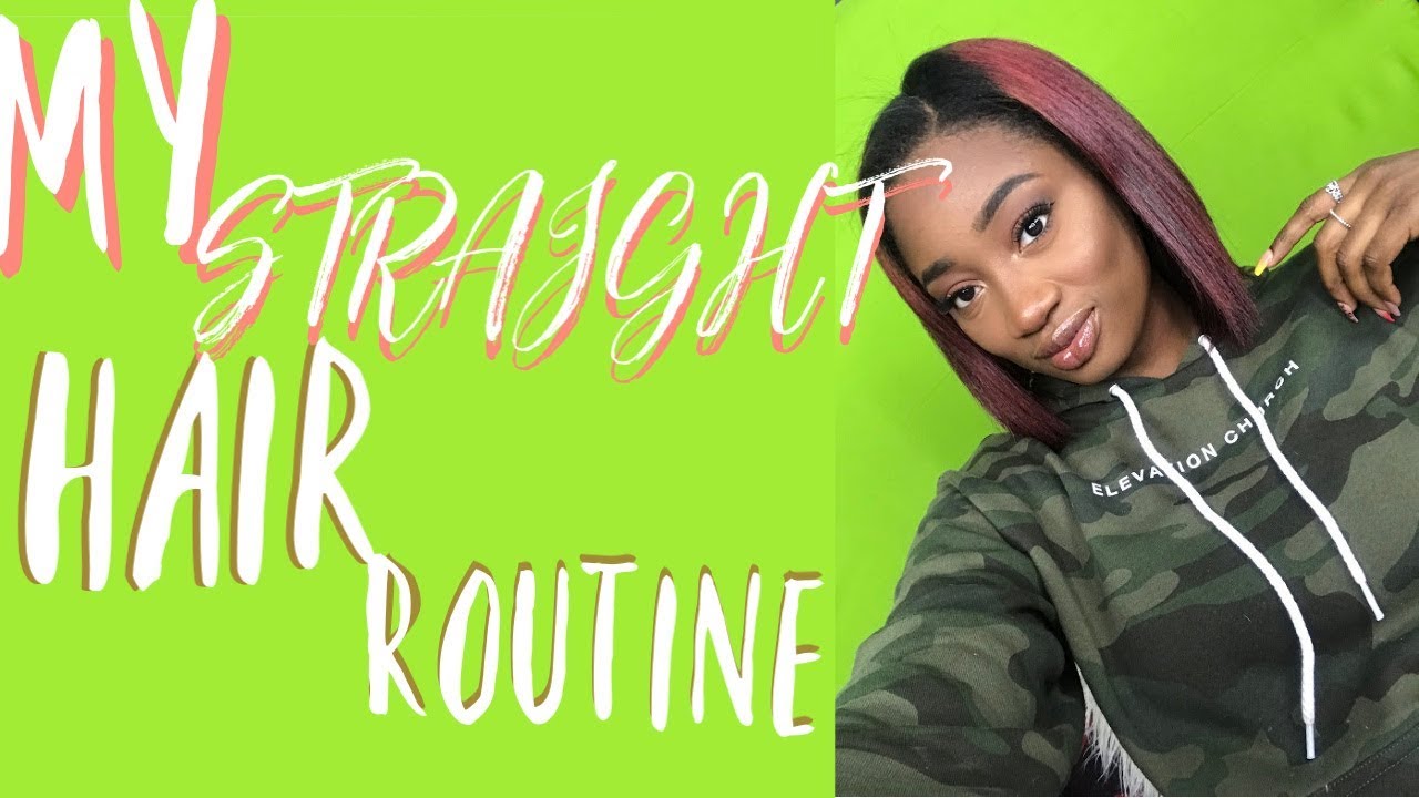 Straight Hair Routine - YouTube