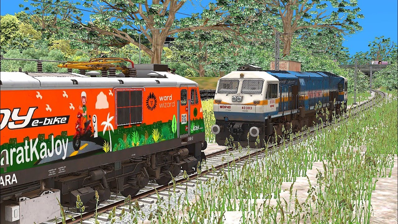 HOG 7 ENGINE FAILURE RESCUE BY WDG4D DIESEL ENGINE | train simulator 3 ...