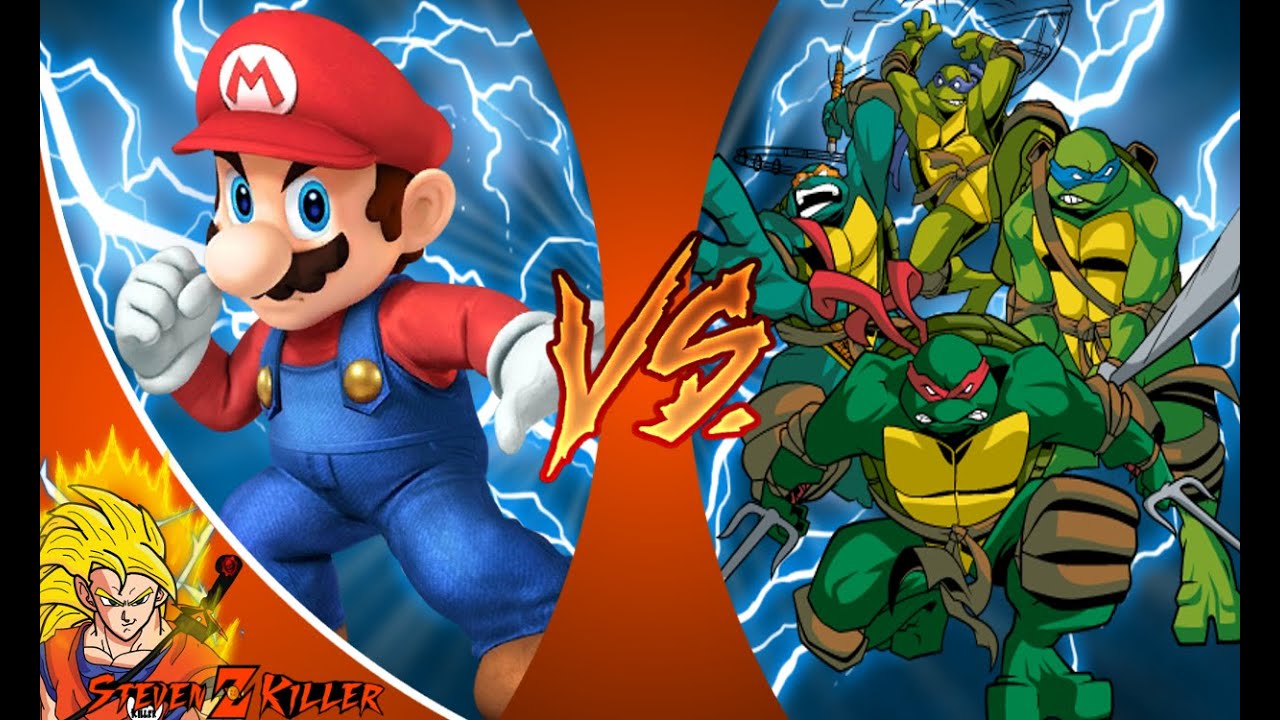 MARIO vs TEENAGE MUTANT NINJA TURTLES! Cartoon Fight Club Episode 78 ...