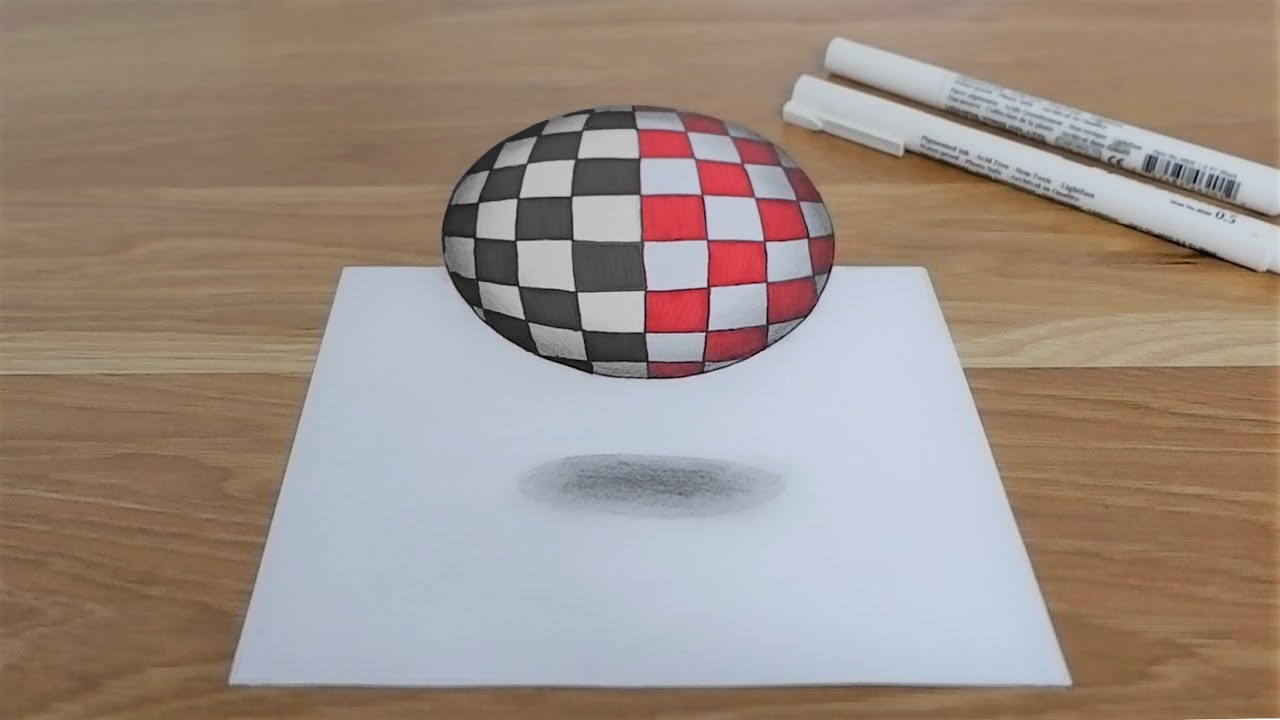 The ball is spinning in the air - Draw 3D Animation on paper - How to ...