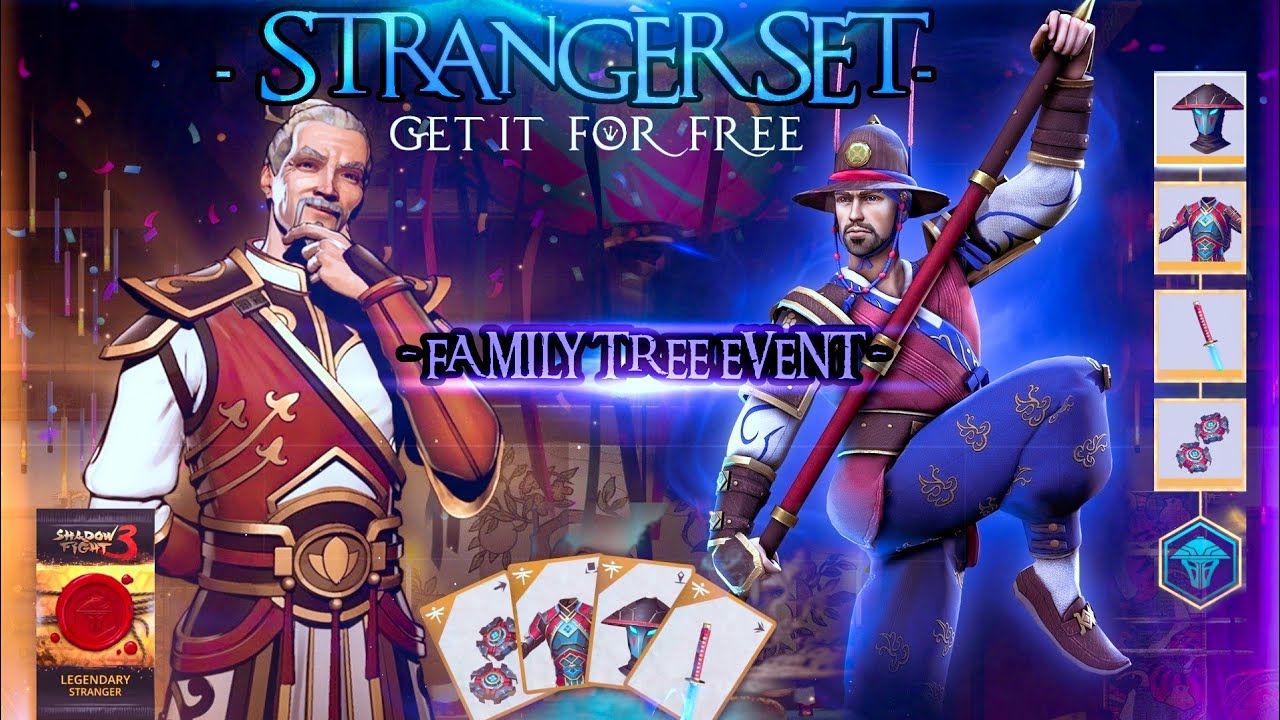GET NEW STRANGER SET FOR FREE 🔥 IN SHADOW FIGHT 3 FAMILY TREE EVENT☣ ...