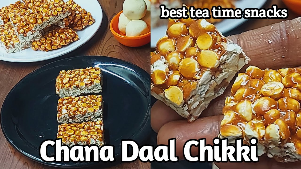 chikki recipe | chana daal chikki | jaggery chikki | sweets recipe ...