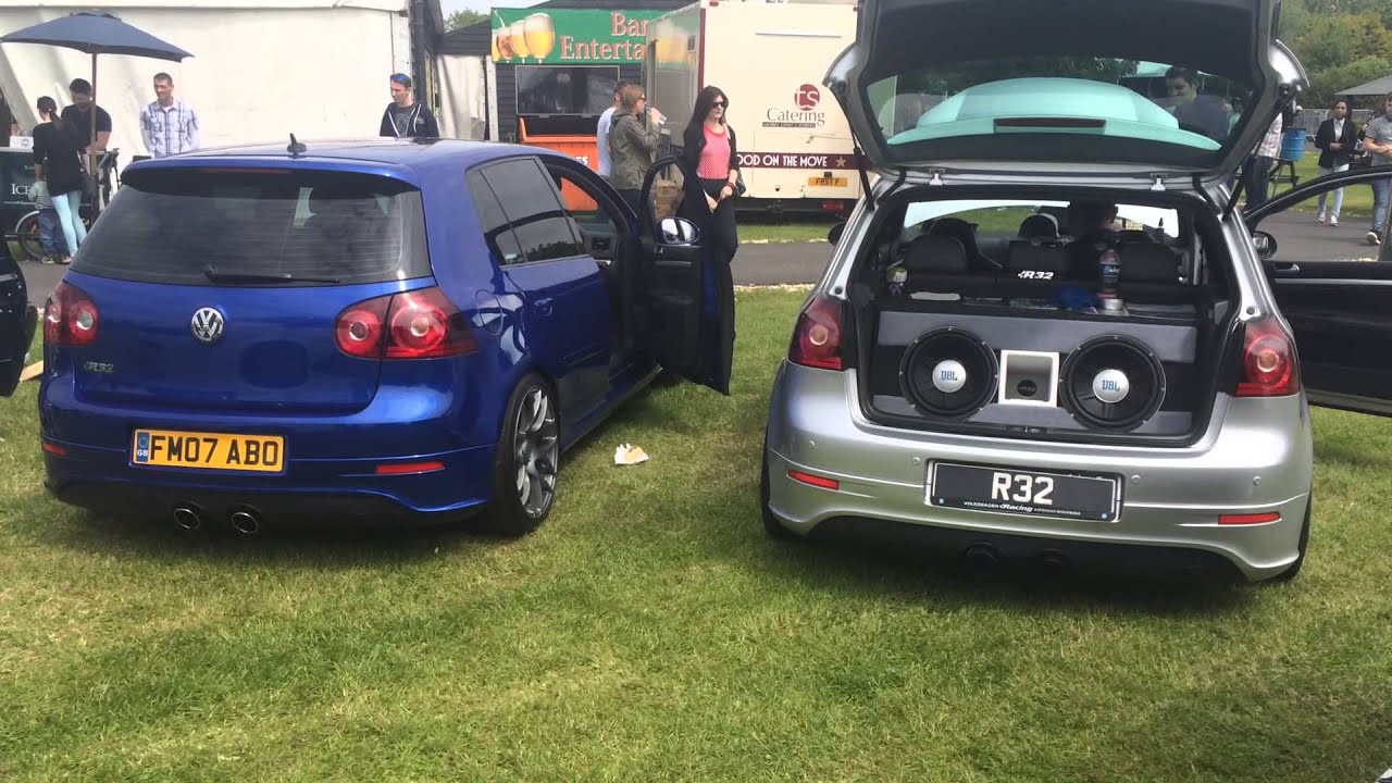 VW Mk5 R32 custom exhaust sound off - YouTube