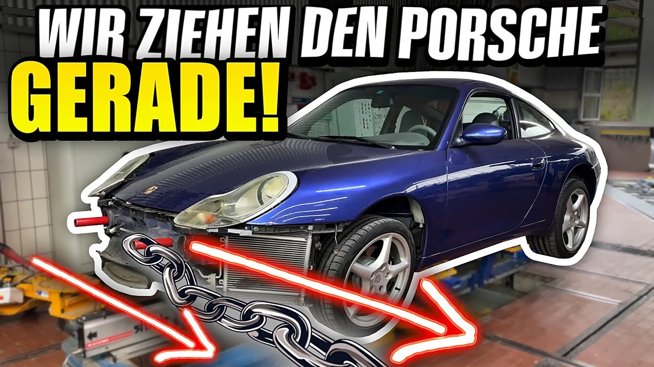 DAS TUT EINFACH NUR WEH! Unfall-Porsche 911 auf der Richtbank | Fahr ...