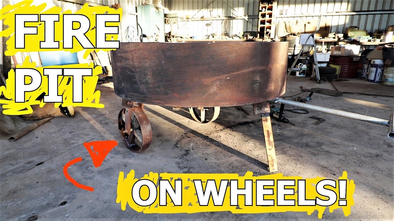 Fire Pit Build - DIY with wheels! - YouTube