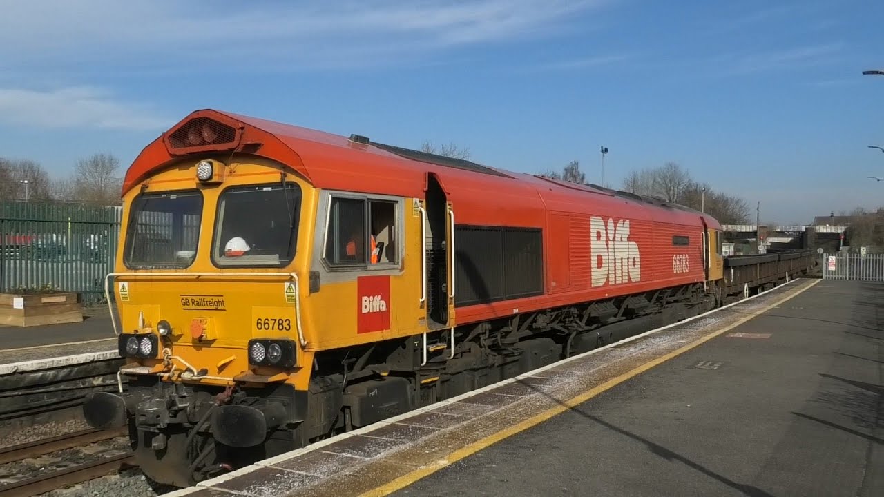 66783 Biffa On The Portbury Steel Train Duing March 2025 - YouTube