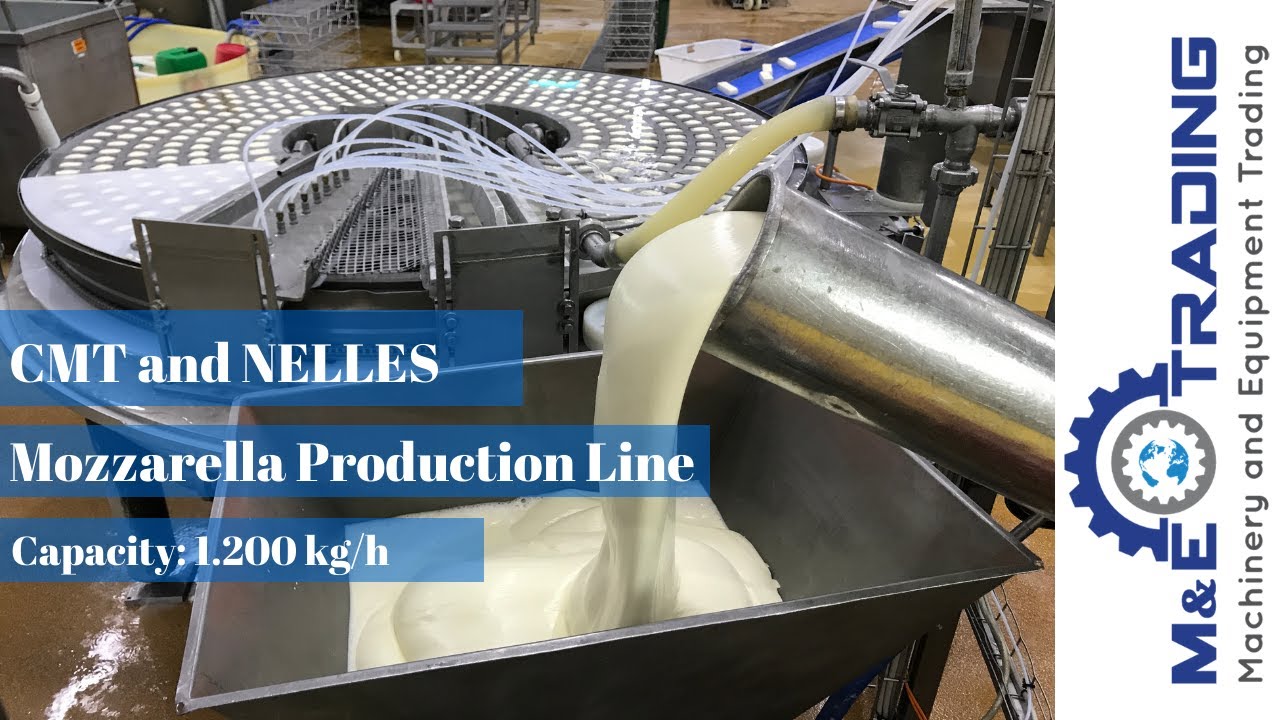 Used Mozzarella Production Line with CMT and NELLES Equipment - YouTube