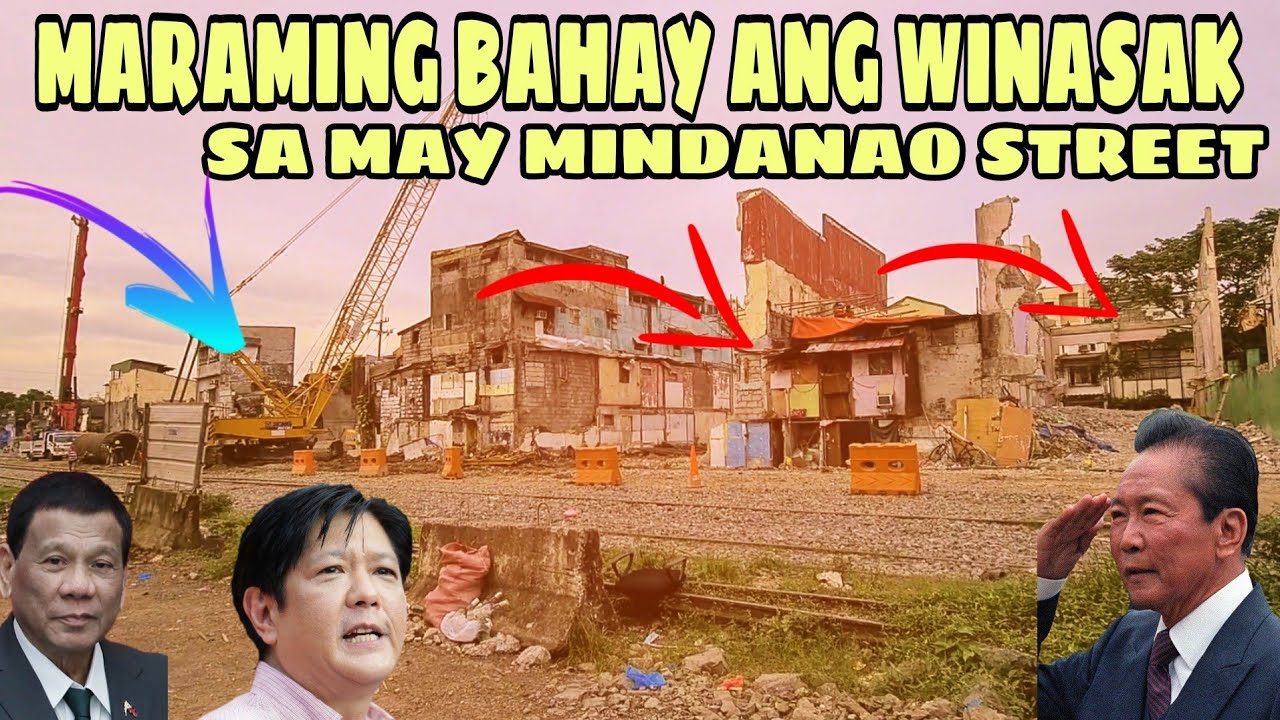 MARAMING BAHAY ANG WINASAK SA MAY MINDANAO STREET PARA SA PAGTAYUAN NG ...
