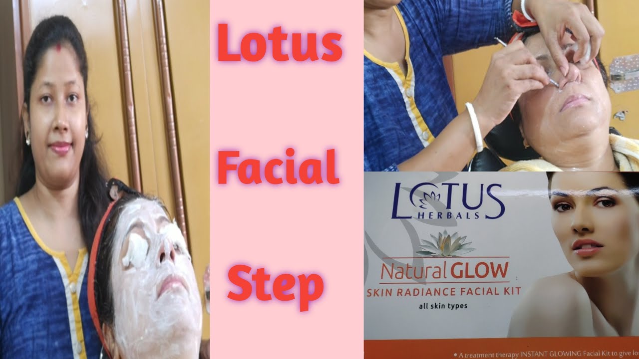 Facial Steps || Lotus Herbals Natural Glow Skin Radiance Facial Kit For ...