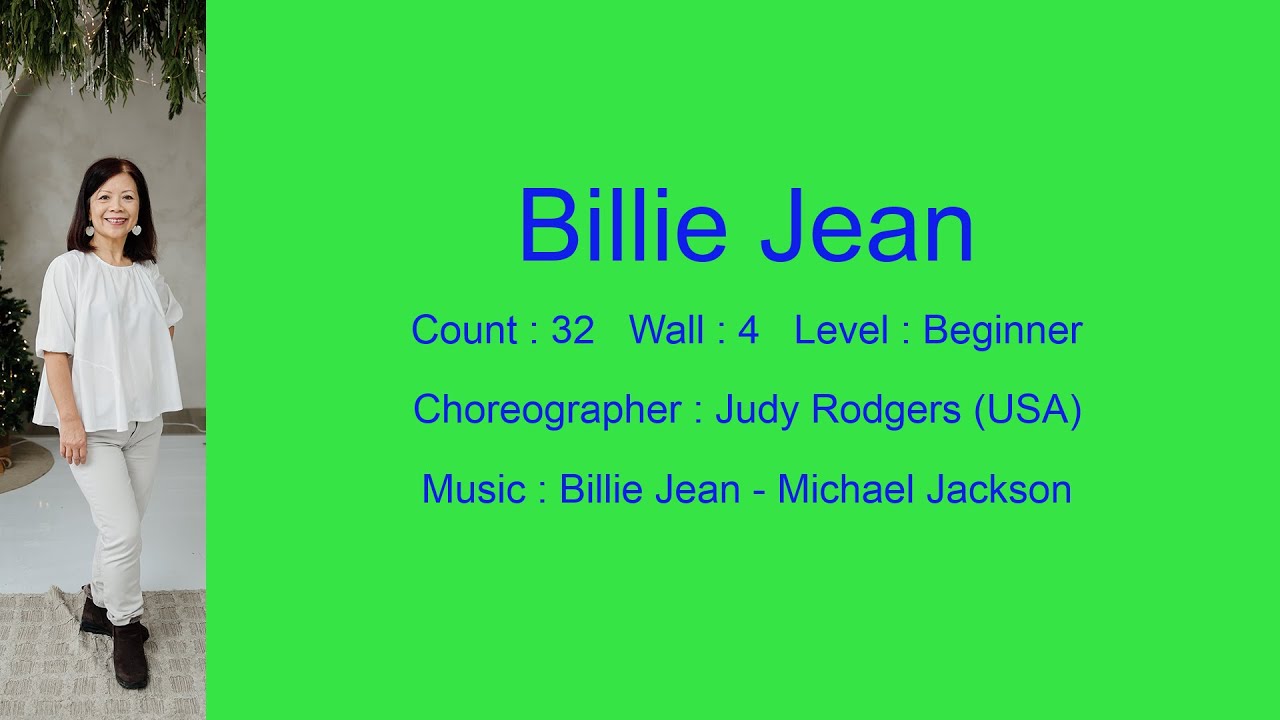 Billie Jean Line Dance Teach & Demo - YouTube