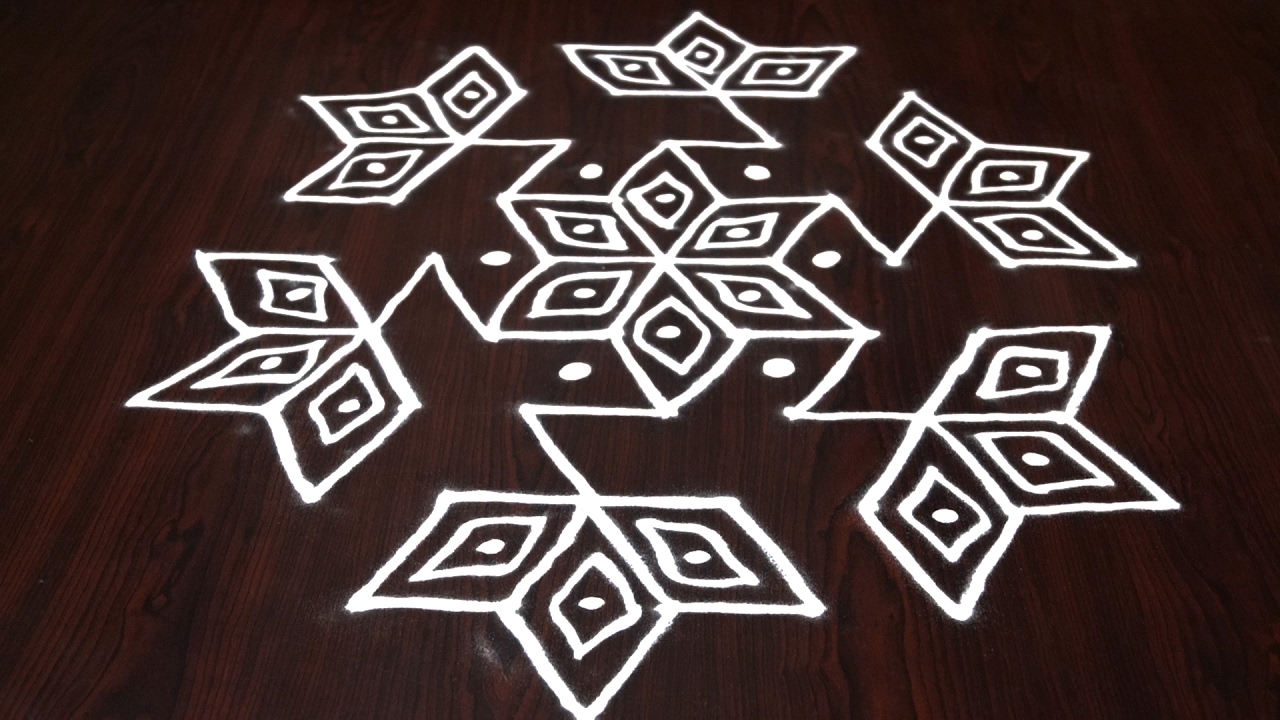 easy kolam designs || easy kolam designs for beginners || easy kolam ...