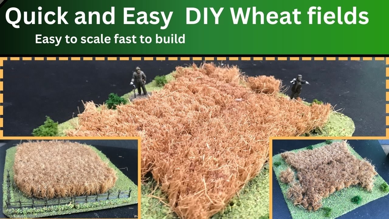 Easy Terrain Ideas DIY Wheat Fields for Wargaming and RPGs! - YouTube