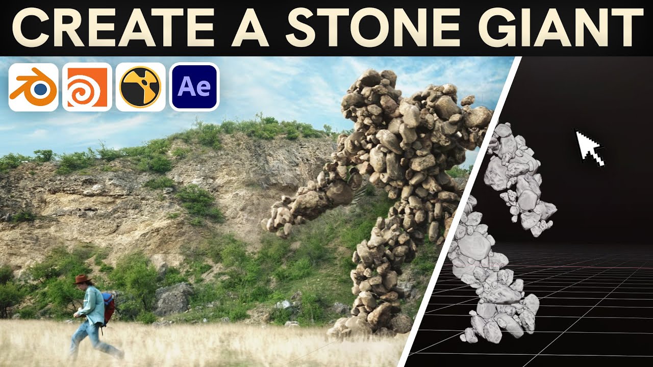How To Create a STONE GIANT using VFX! (Tutorial/Breakdown) - YouTube
