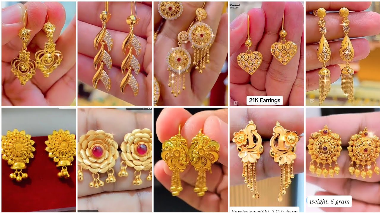 Latest Trends in Gold Earrings Designs | Modern Gold Earrings Trends ...