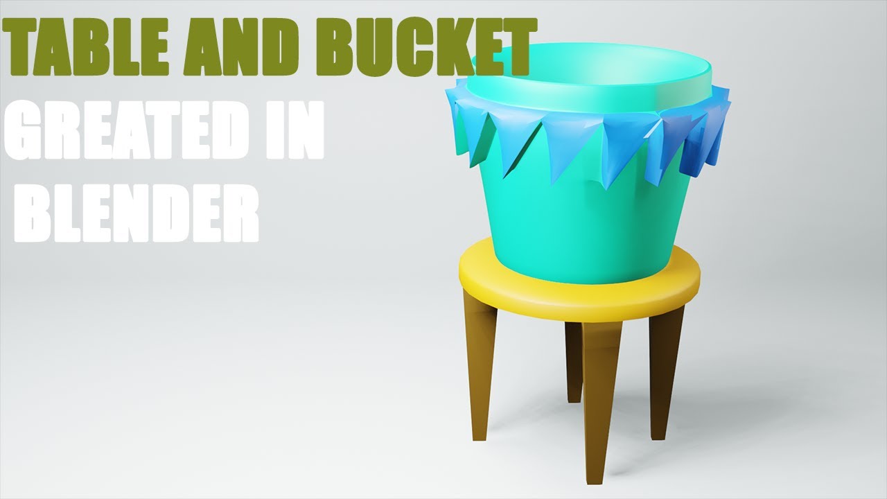 How I Created Table & Bucket In Blender | Speed Level Design - YouTube