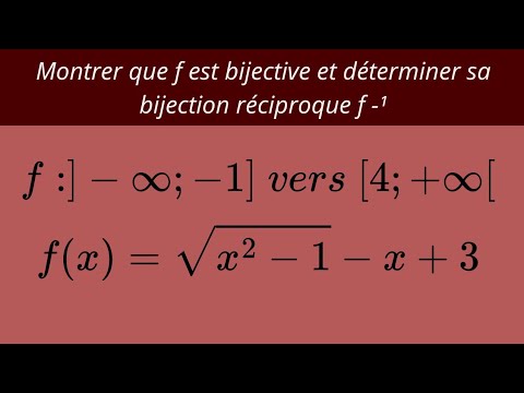Détermination de la réciproque d'une application bijective - YouTube