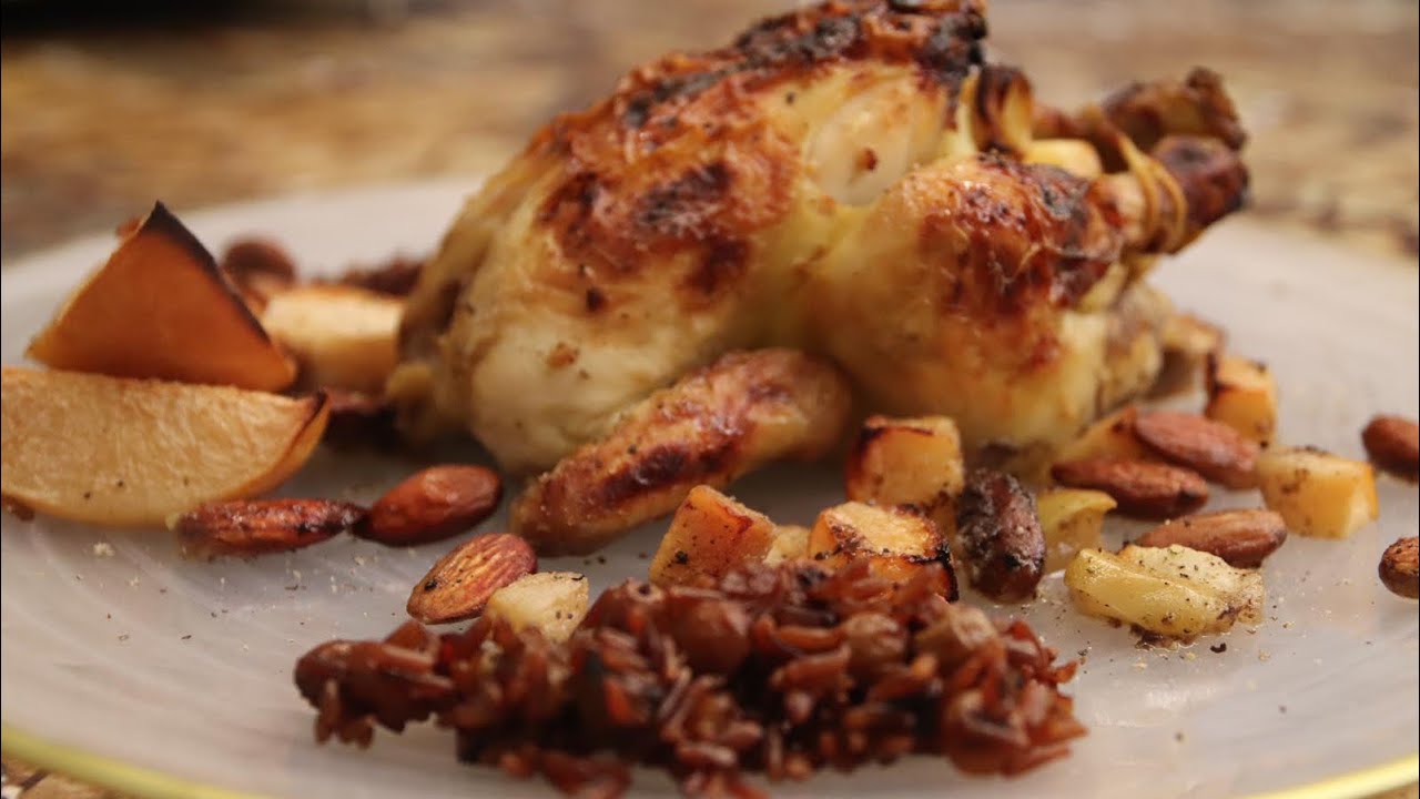 Anna Lesko - Pui Coquelet cu gutui, migdale si orez rosu integral cu ...