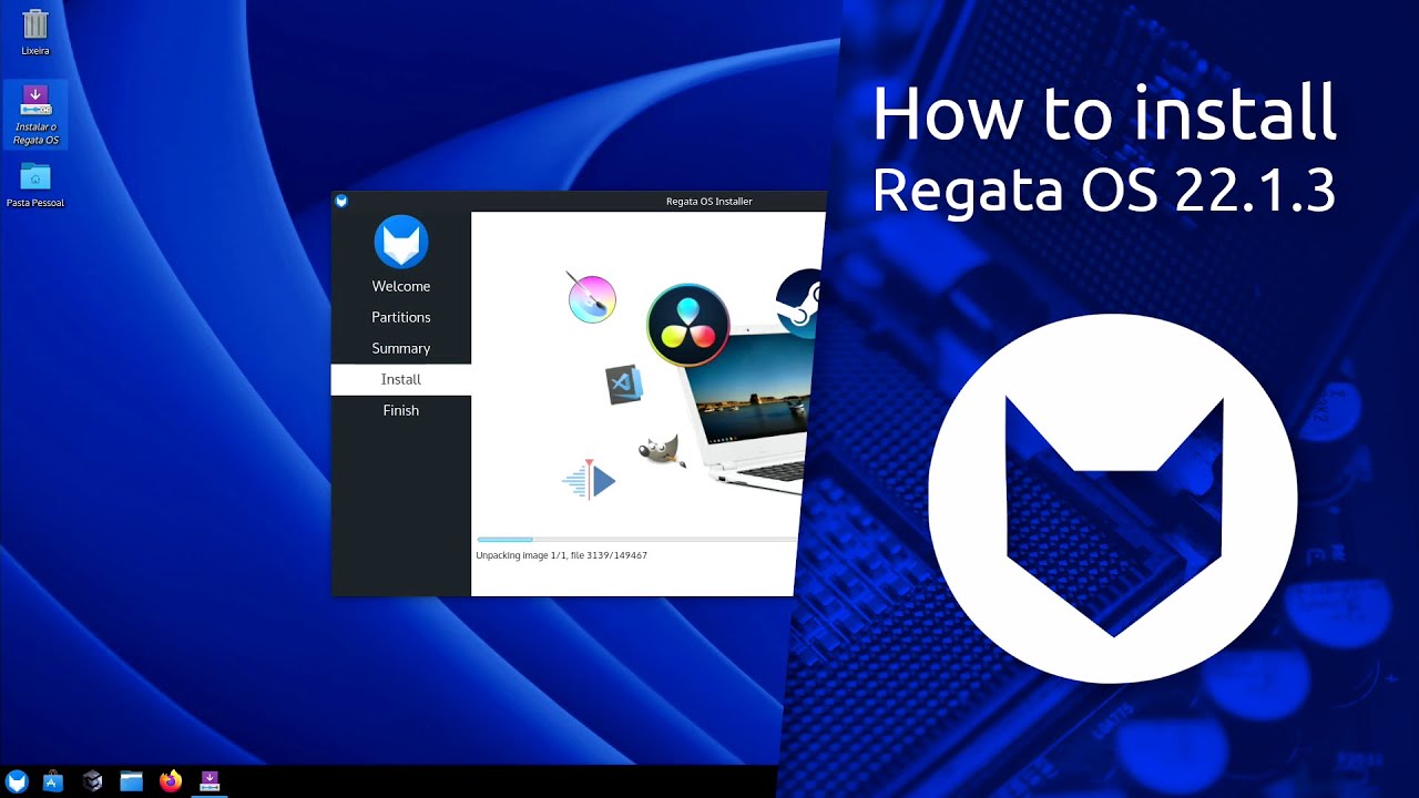 How to install Regata OS 22.1.3 - YouTube