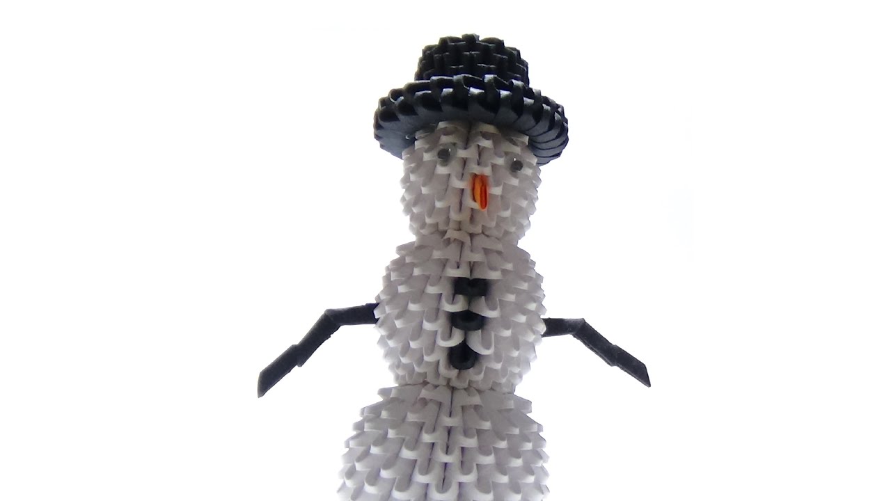 (Christmas) How To Make a 3D Origami Snowman - YouTube