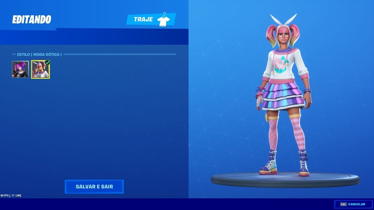 NOVO ESTILO "MODA GÓTICA" DA SKIN "RENDA"! (Fortnite) - YouTube