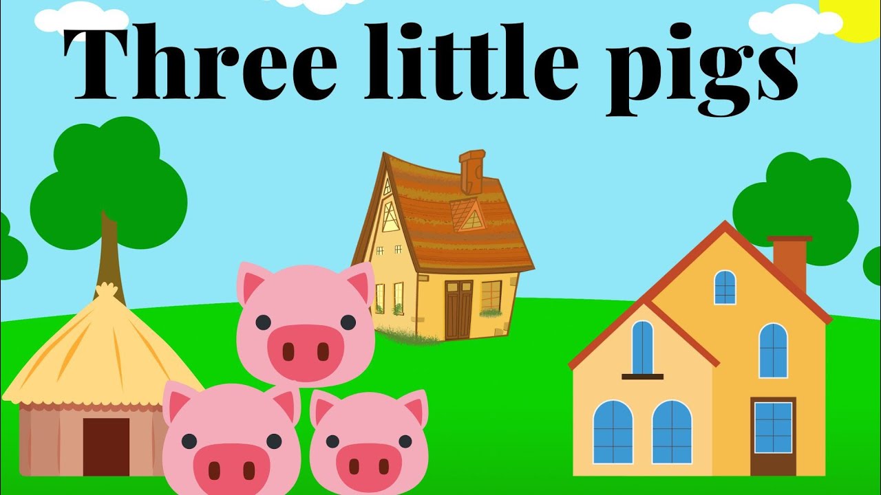 Three little pigs// Hard work is the key to success// short story ...